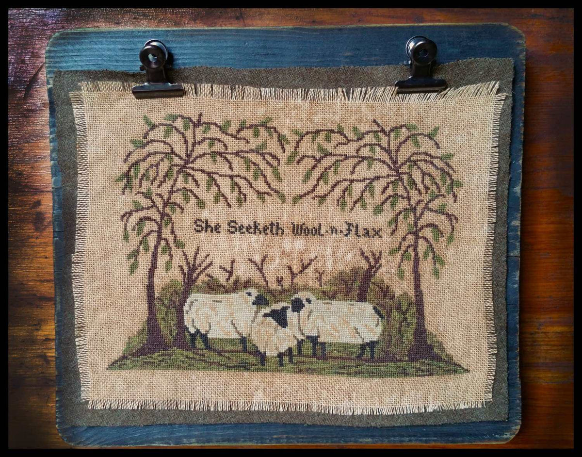 Old Wool Co & She Seeketh Wool n Flax- Double Pattern Cross Stitch Pac ...